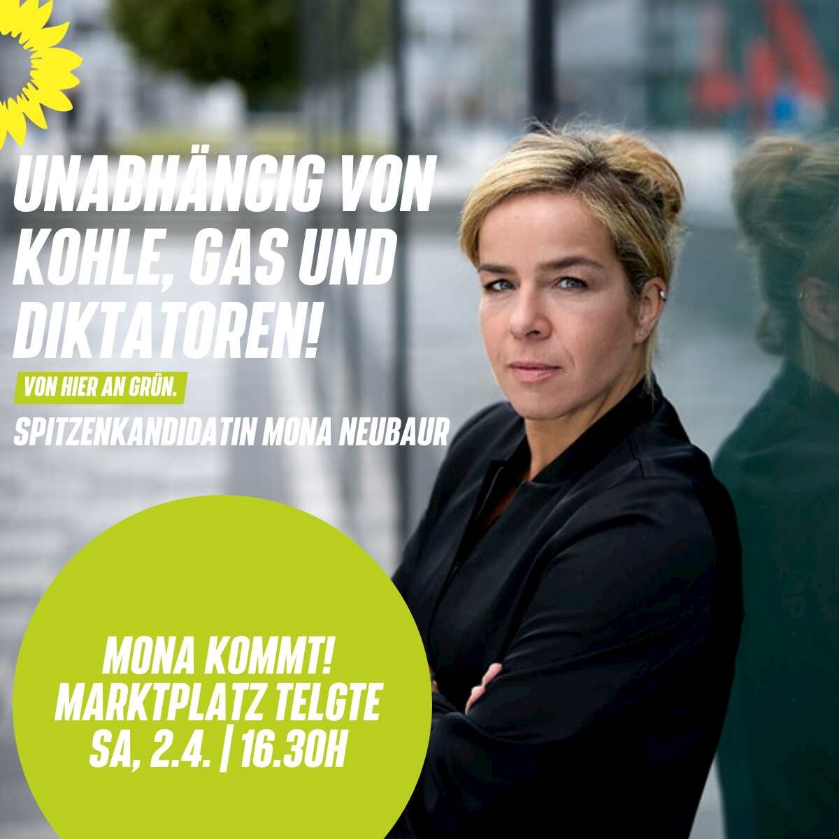 Mona Neubaur, Spitzenkandidatin der Grünen kommt nach Telgte: Am ... Mona Neubaur, Spitzenkandidatin der Grünen kommt nach Telgte: Am ...